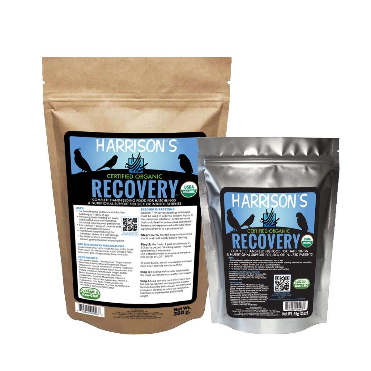 Harrison’s RECOVERY อาหารลูกป้อน อาหารนก สูตรสำหรับนกป่วย (57g,350g.)