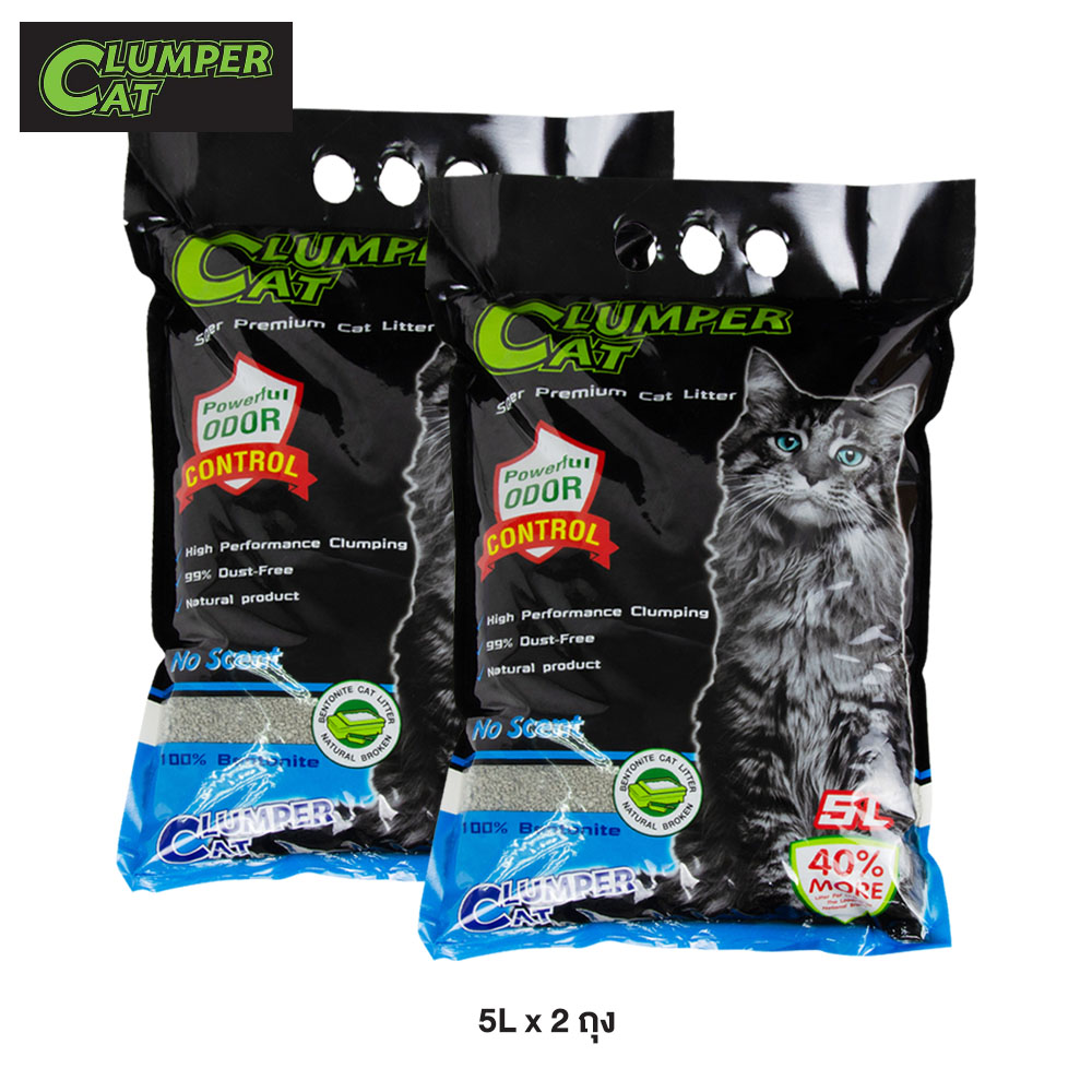 Clumper Cat ทรายแมวเบนโทไนท์ เก็บกลิ่นดีเยี่ยม ไร้ฝุ่น 99% กลิ่น ...
