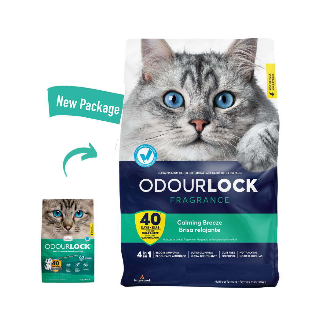 Odour Lock Ultra Premium Cat Litter สูตร Calming Breeze Scent (12kg)