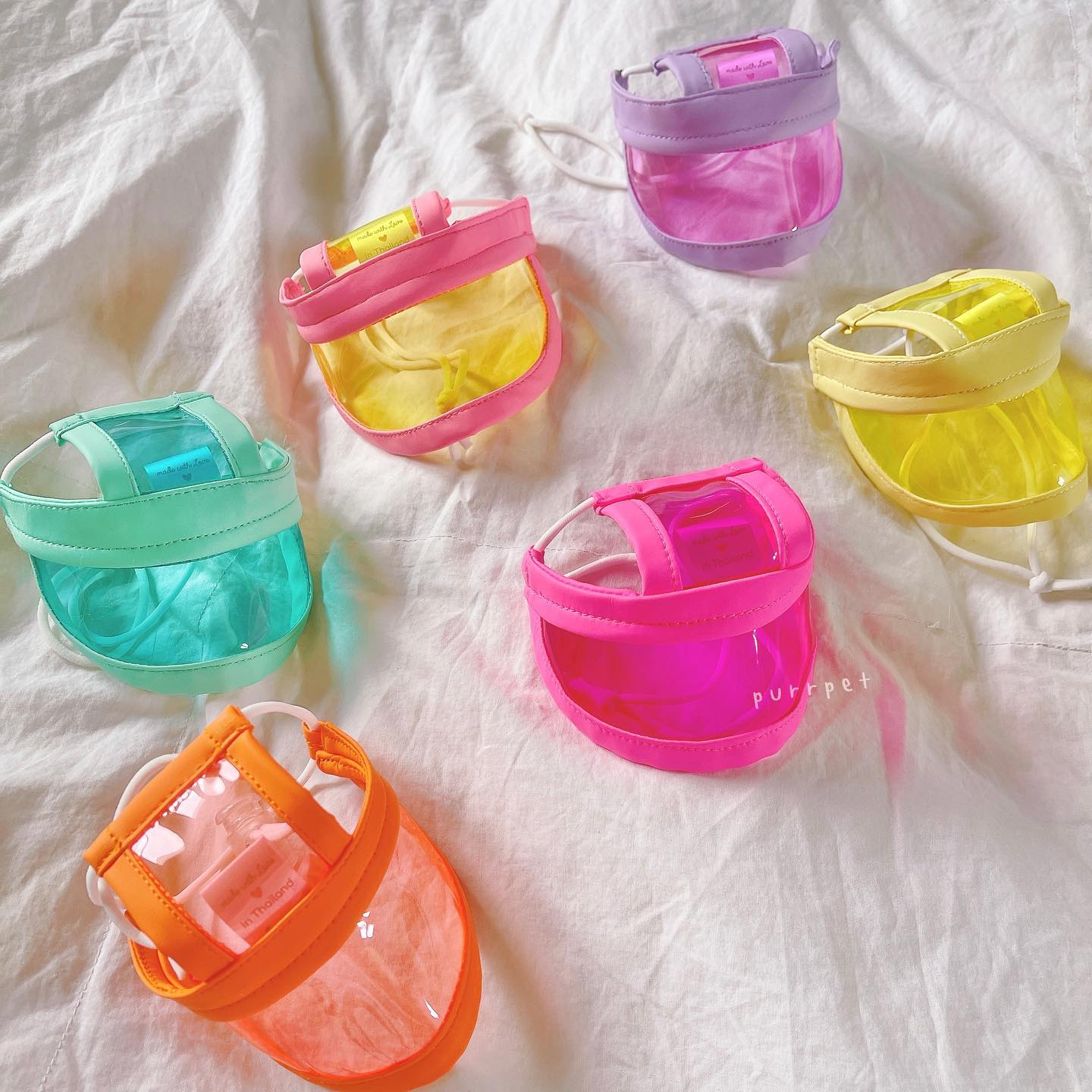 purrpet Songkran cap for pet หมวกแกปสีใส ต้อนรับวันสงกรานต์ (สีฟ้า)